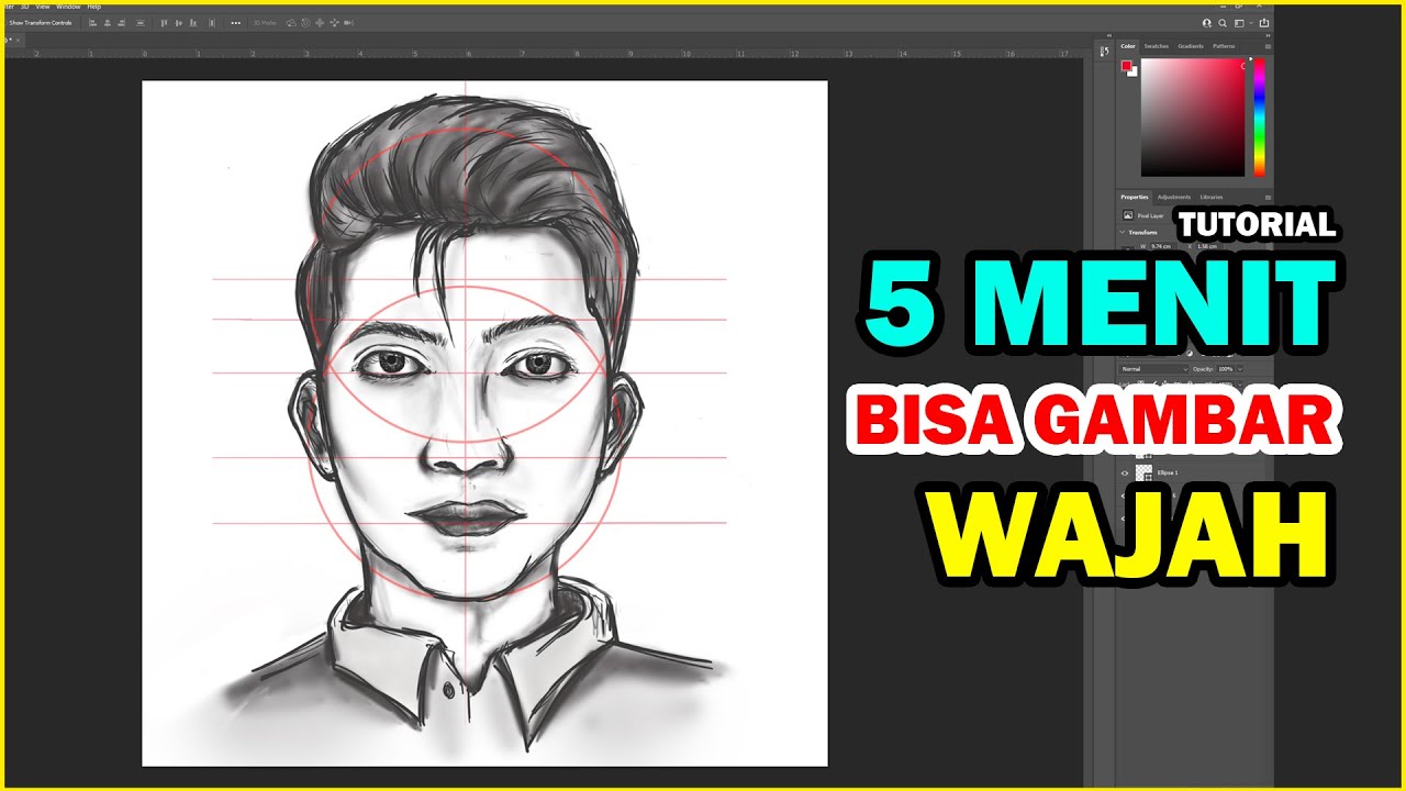 Tutorial Menggambar Wajah untuk Pemula - Bahan ajar - YouTube