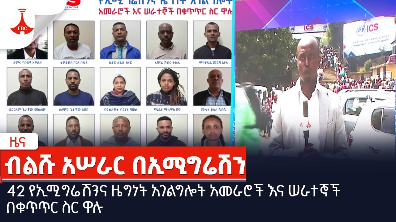 42 የኢሚግሬሽንና ዜግነት አገልግሎት አመራሮች እና ሠራተኞች በቁጥጥር ስር ዋሉ Etv Ethiopia