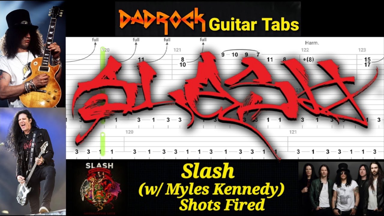 Shots Fired - Slash w/ Myles Kennedy - Guitar + Bass TABS Lesson - YouTube