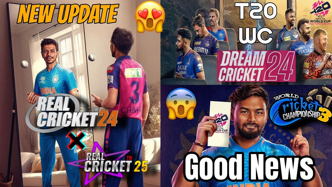 Real Cricket 24 New Big update & WCC3 Mega Update 🔥 Dream Cricket 24 ...