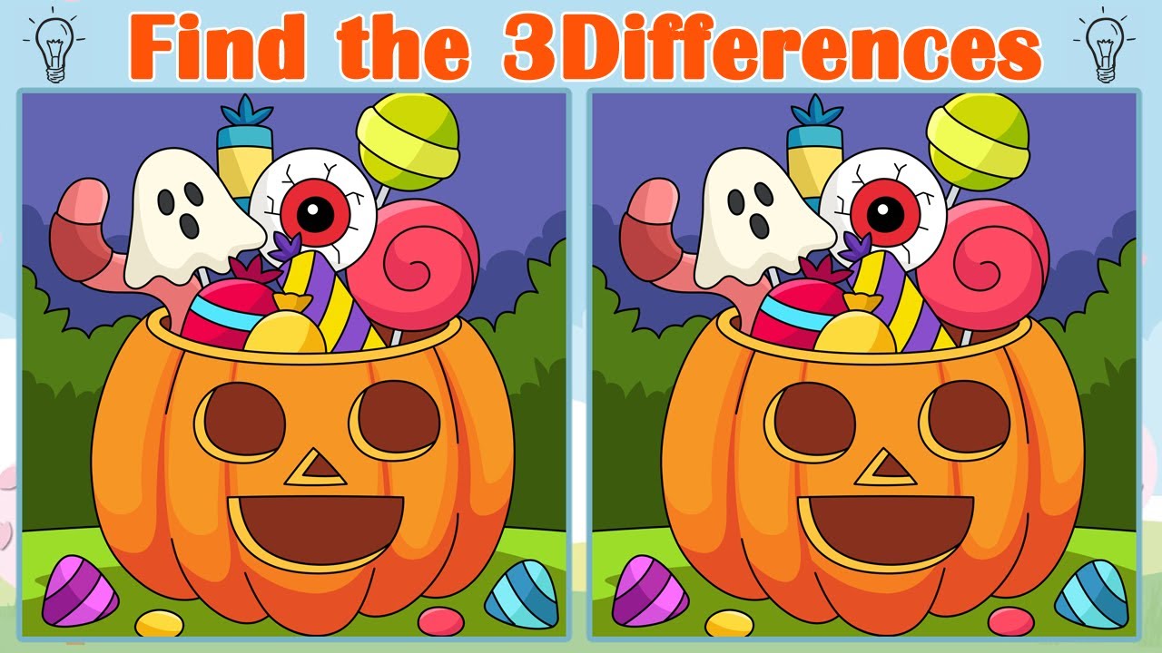 Find The Difference | Puzzle 🤔 | [Spot the difference] 🎃 #34 - YouTube