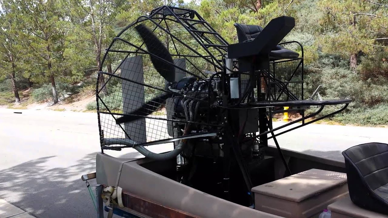 Airboat ls3 test - YouTube