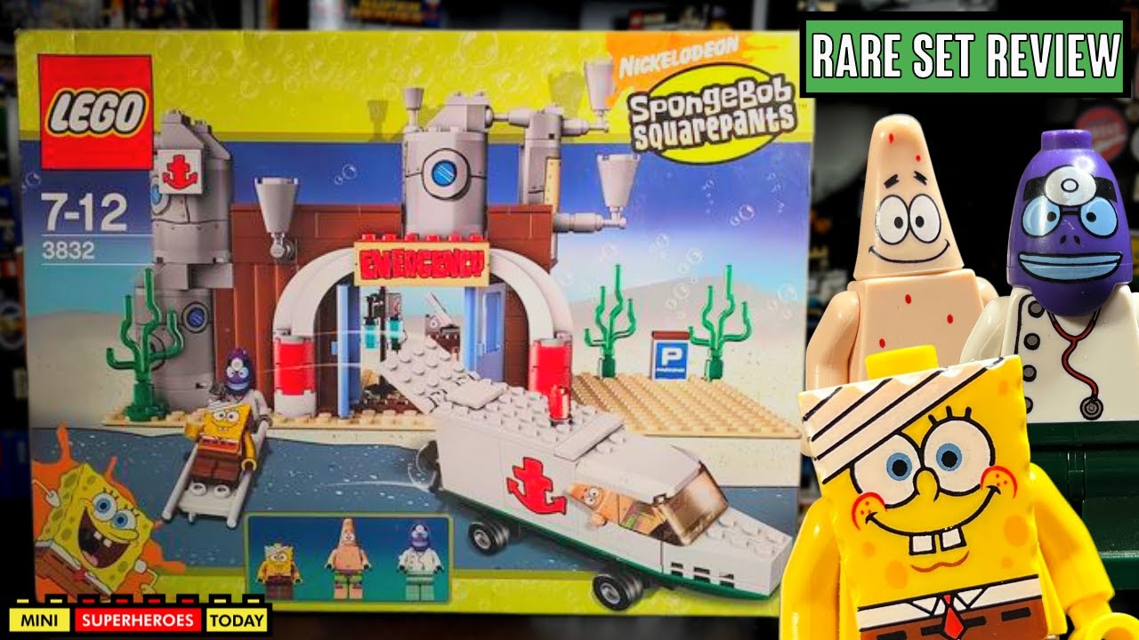 RARE LEGO SpongeBob EMERGENCY ROOM Set 3832 - REVIEW - YouTube