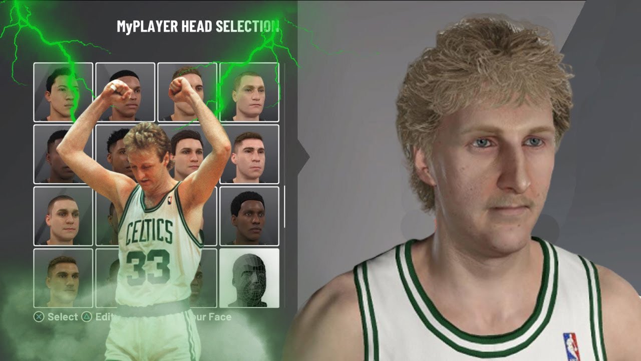 LARRY BIRD FACE CREATION 2K20! HOW TO LOOK EXACTLY LIKE LARRY BIRD IN ...