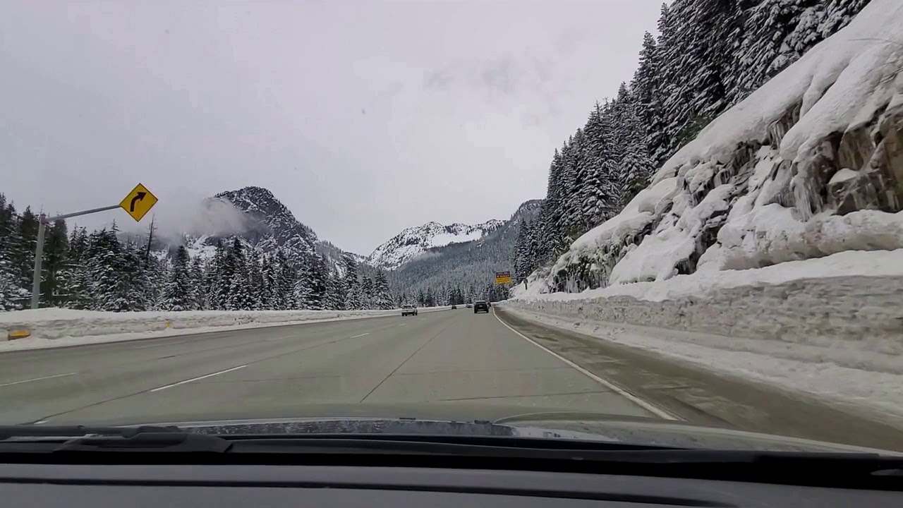 Driving to the Snow - Snoqualmie Pass, Washington - YouTube