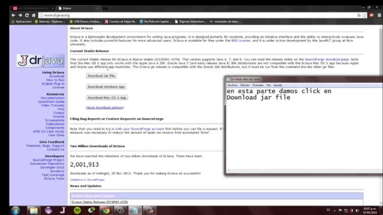 Programación java-01 Instalando jdk y drjava (Hola mundo) - YouTube