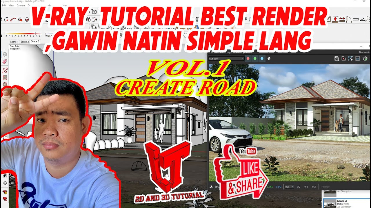 V-RAY RENDER TUTORIAL (VOL.1) CREATE ROAD - YouTube