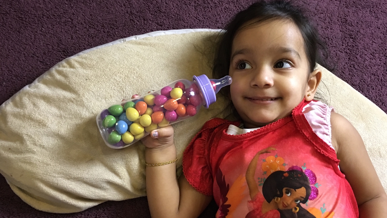 Sorting Colors Smarties Eggs Funny Baby Goo Ga Ga - YouTube