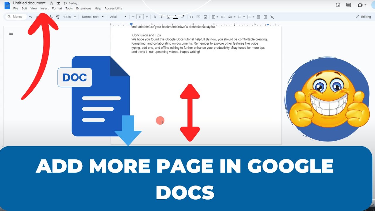How to Add More Page in Google Docs - YouTube