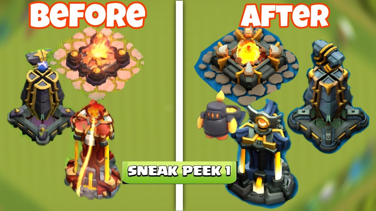 Sneak peek 1 ,all new upcoming updates || clash of clans New def level ...