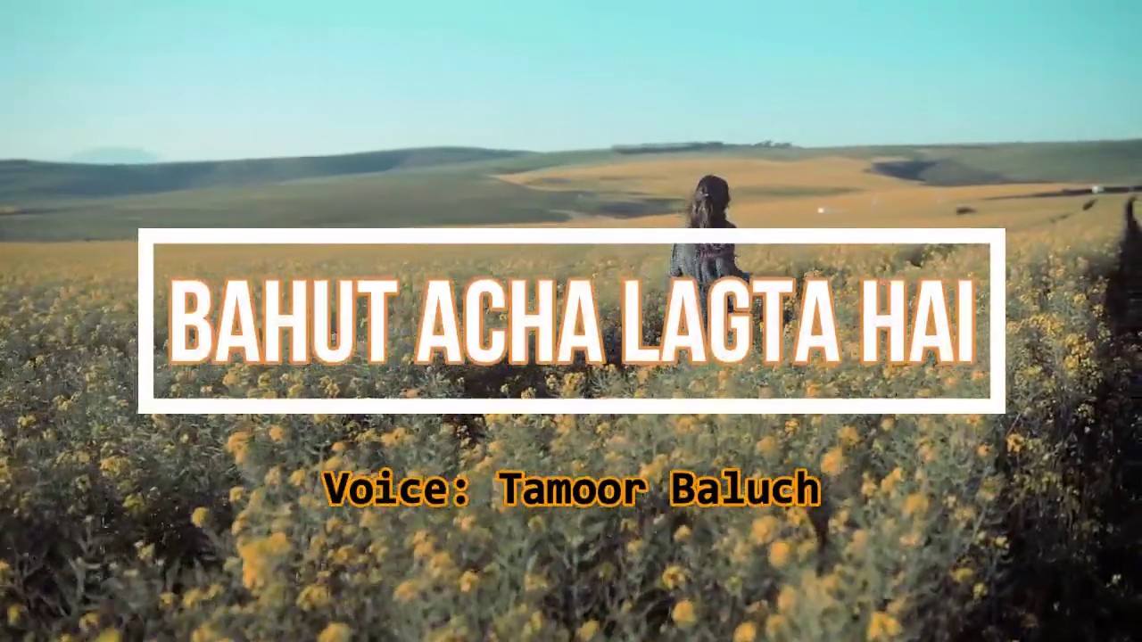 Bohut Acha lagta hai || Rj Tamoor || Poetry - YouTube