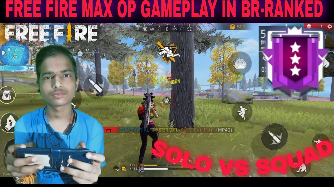 FREE FIRE MAX OP GAMEPLAY IN BR-RANKED l SOLO VS SQUAD l NEXT LEVEL ...