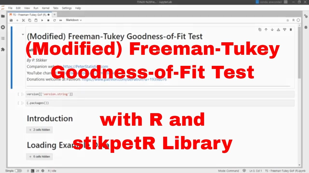 R - (Modified) Freeman Tukey Goodness-of-Fit Test with stikpetR - YouTube