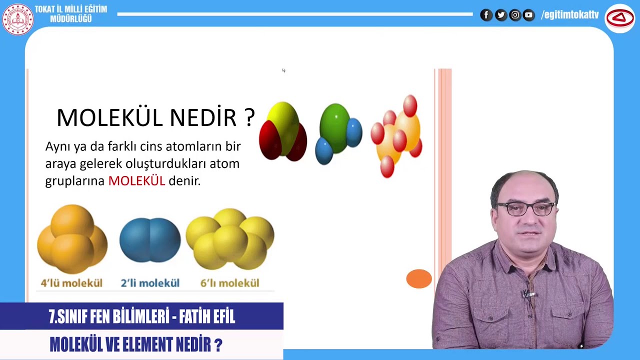 MOLEKÜL VE ELEMENT NEDİR ? - 7.SINIF FEN BİLİMLERİ - EĞİTİM TOKAT TV ...