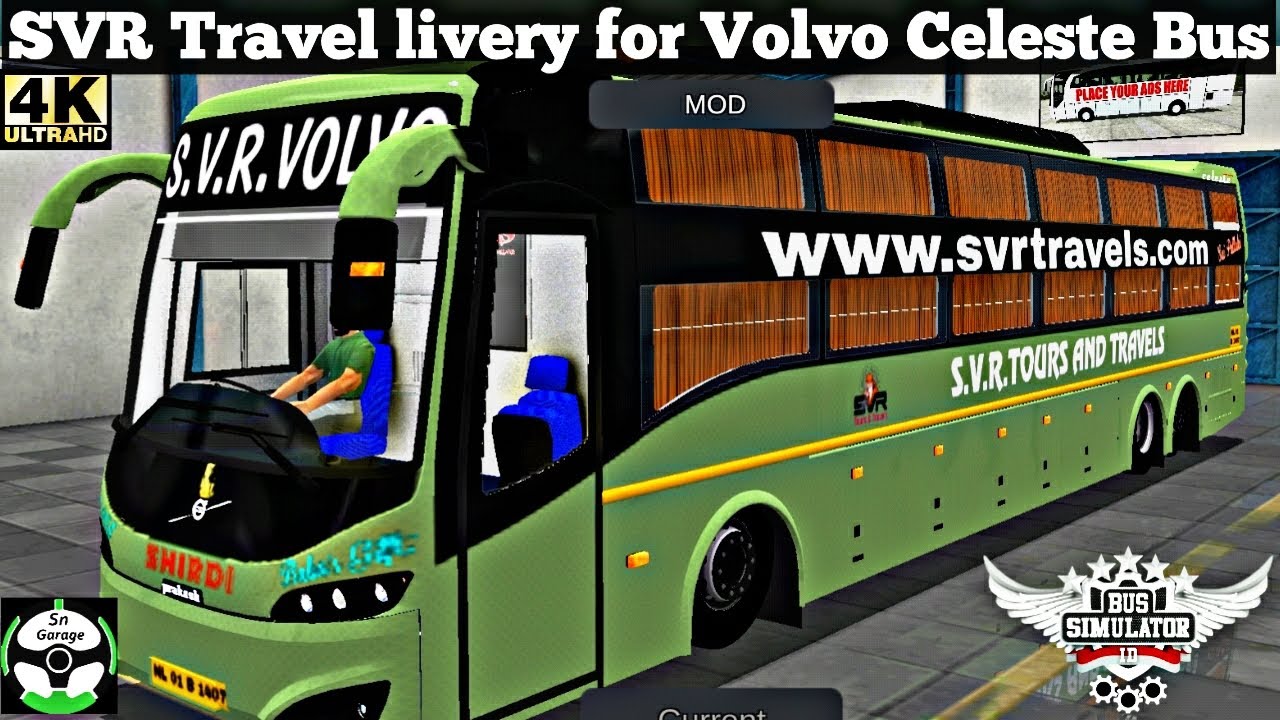 🔵 Download SVR Travel livery for Volvo Celeste Sleeper Bus mod ...