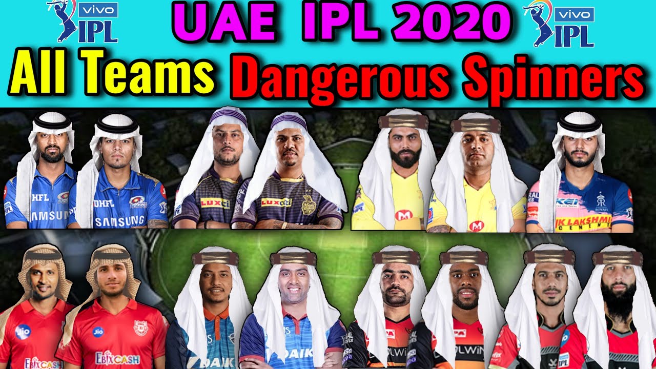 UAE IPL 2020 All Teams Best Spinners List | All Teams Spin Bowler in ...