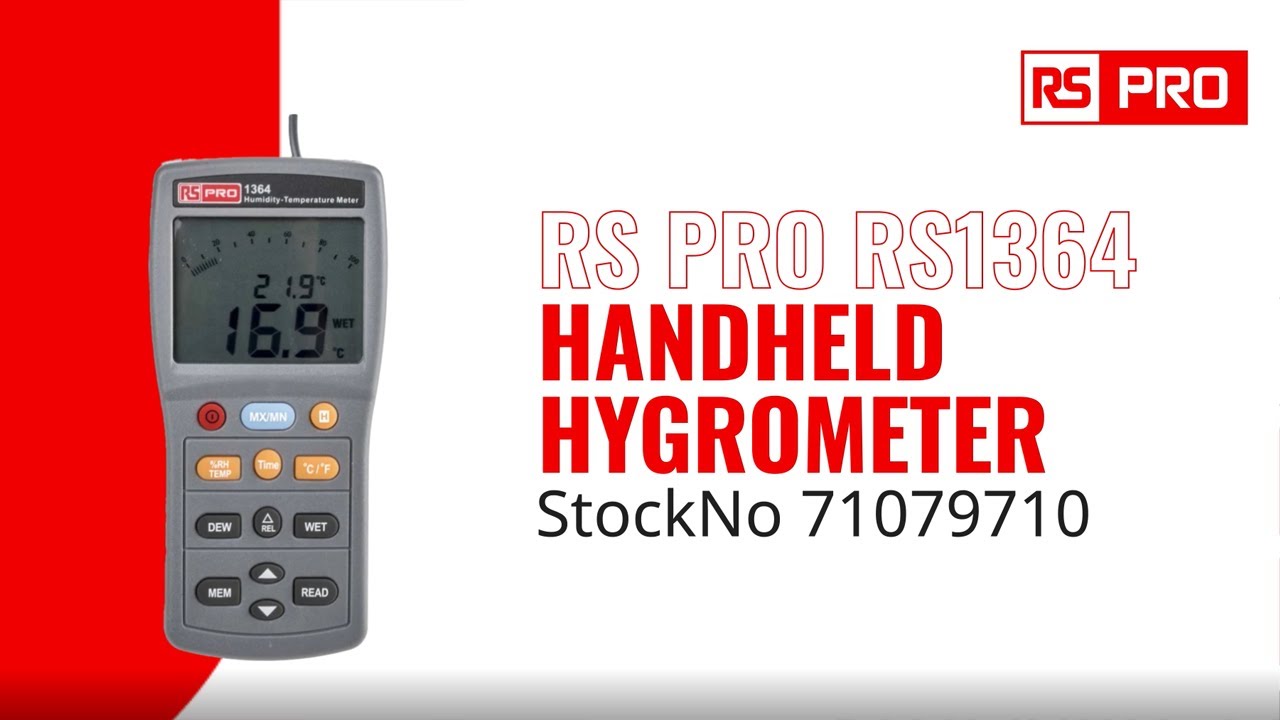 RS PRO 1232233 - RS1364 Handheld Hygrometer (71079710) - YouTube