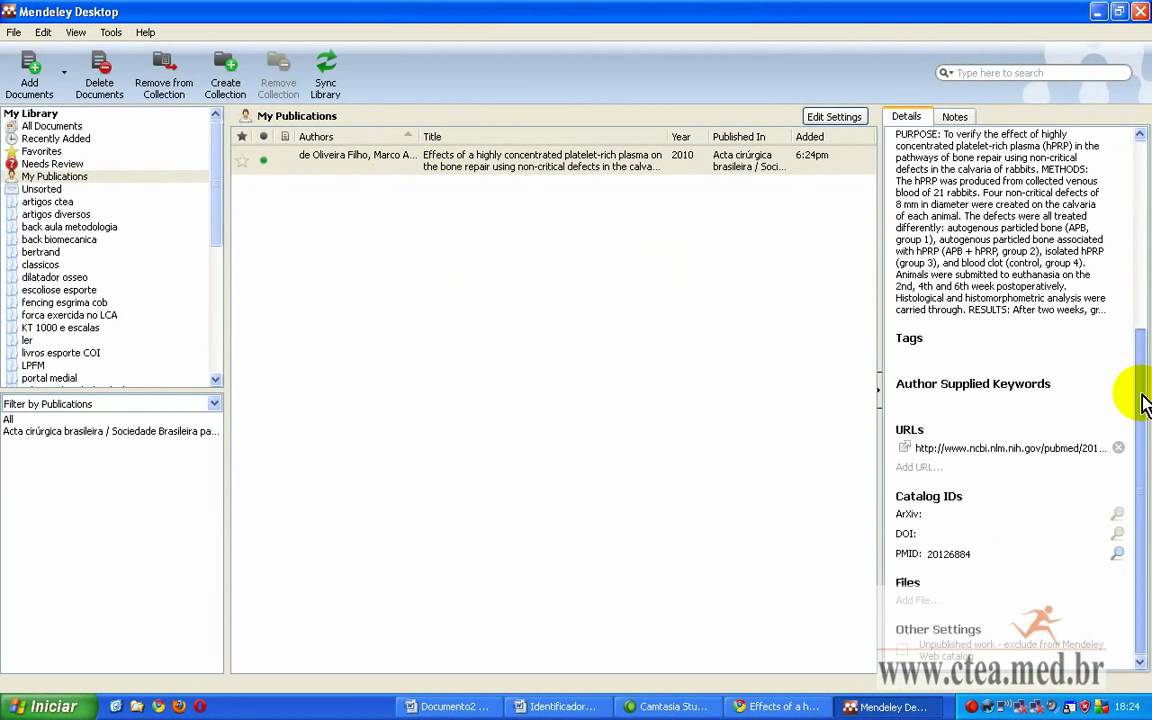 Usando o PMID e DOI para Mendeley e Endnote - portalctea.com.br - YouTube