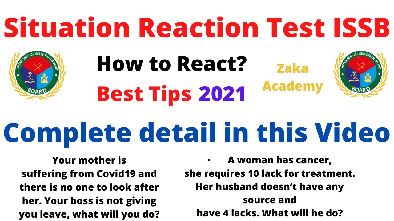 Situation Reaction Test Issb #Situation Reaction Test in Issb Issb # ...