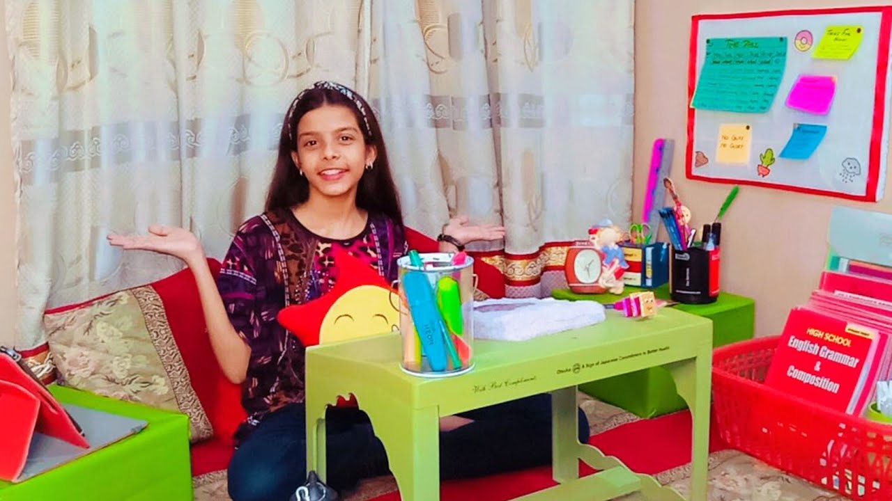 How to setup a study area on the floor| setup for online classes - YouTube