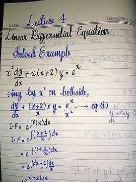 Linear Differential Equations | Solving Linear Differential Equations ...