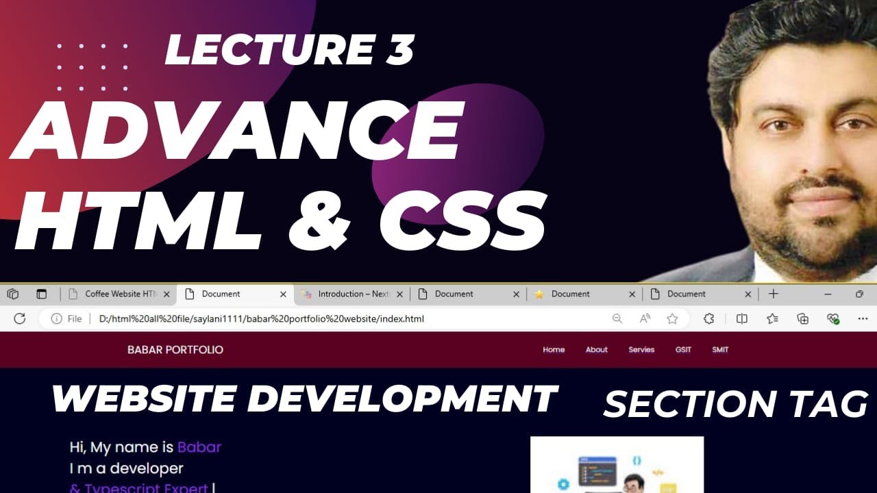 Html Css Lecture 3 For Nextjs Website Development Youtube 2016