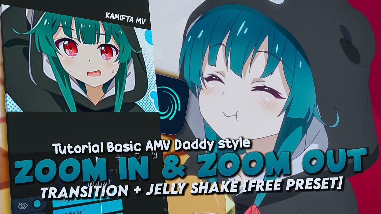 Tutorial Smooth Zoom In and Zoom out transition and Jelly shake on Alight Motion edit [Free ...