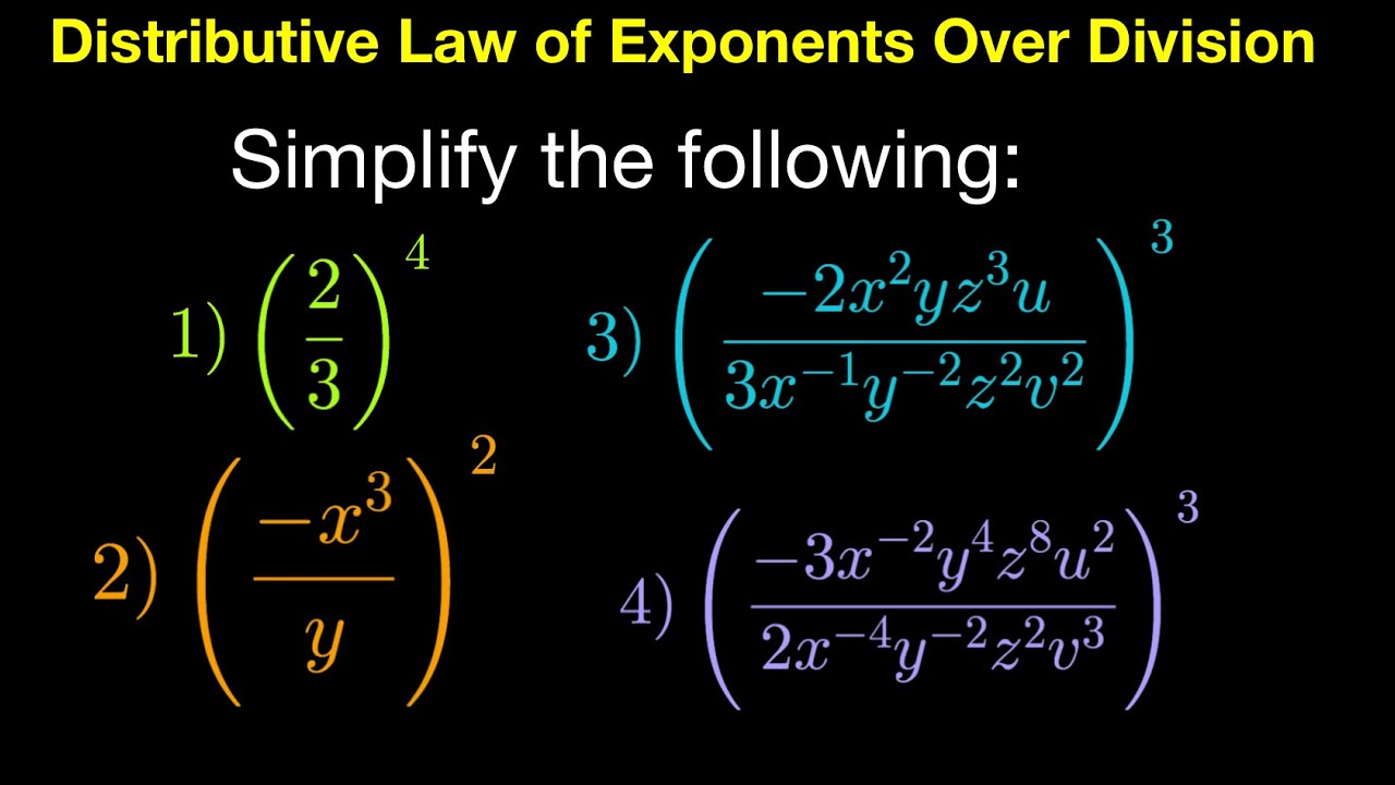 Distributive Law of Exponents Over Division (Tagalog/Filipino Math) - YouTube