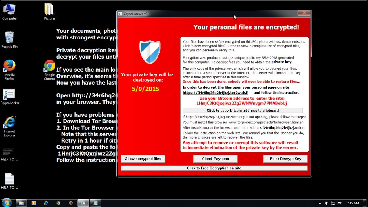 How to remove Cryptolocker-v3(TeslaCrypt/Alpha .Crypt) ransomware - YouTube