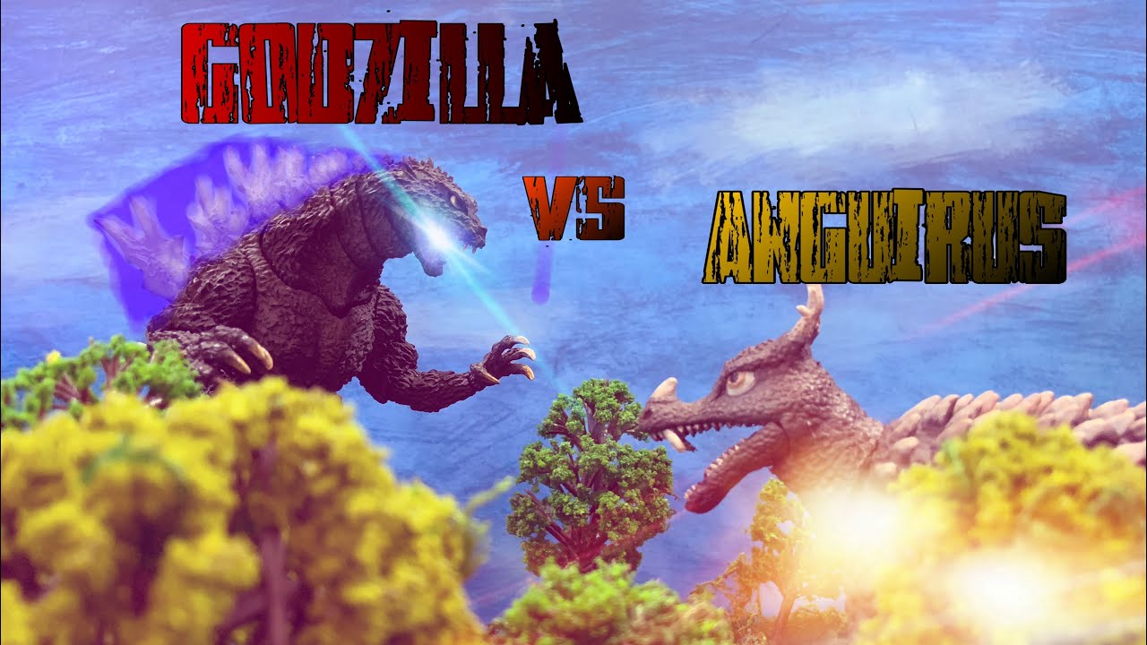 Godzilla Vs Anguirus (stop motion, short battle) - YouTube