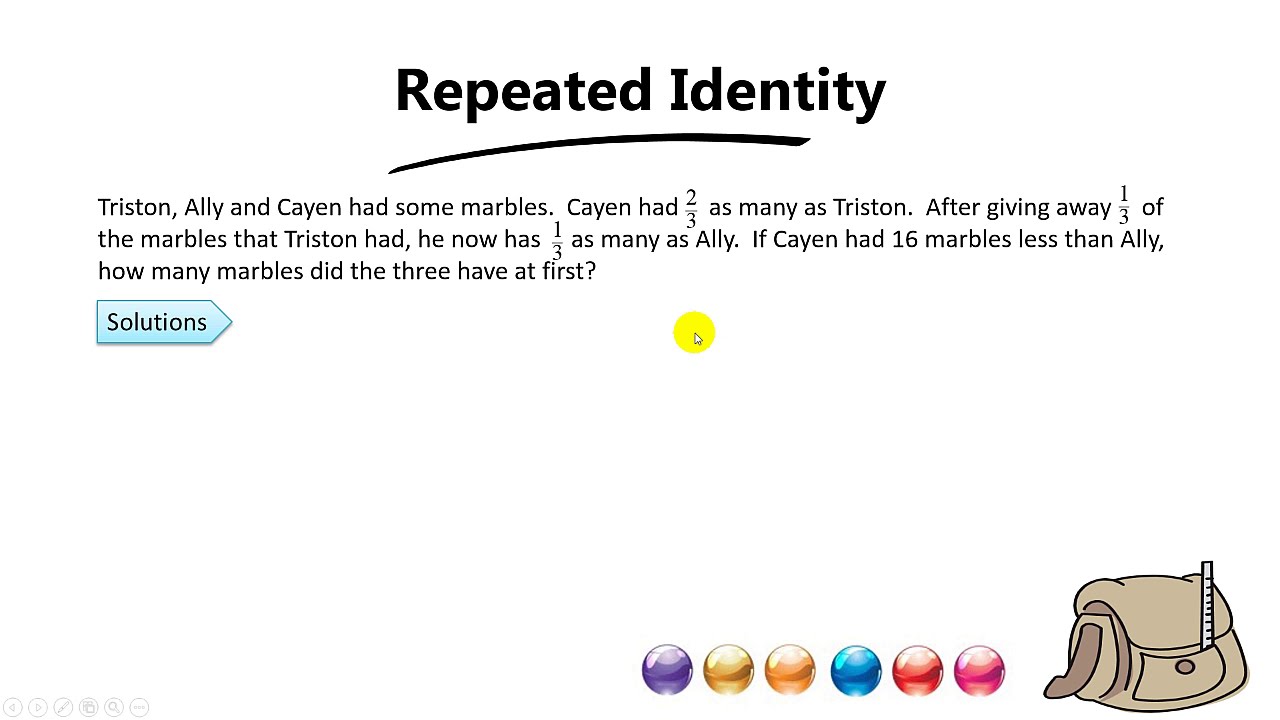 PSLE Math Must-Know Concept - Repeated Identity - YouTube