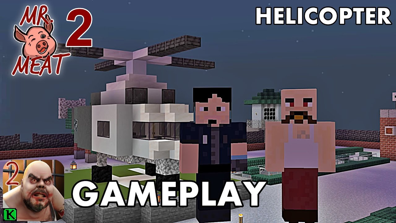 MR MEAT 2 HELICOPTER ESCAPE MINECRAFT GAMEPLAY - YouTube