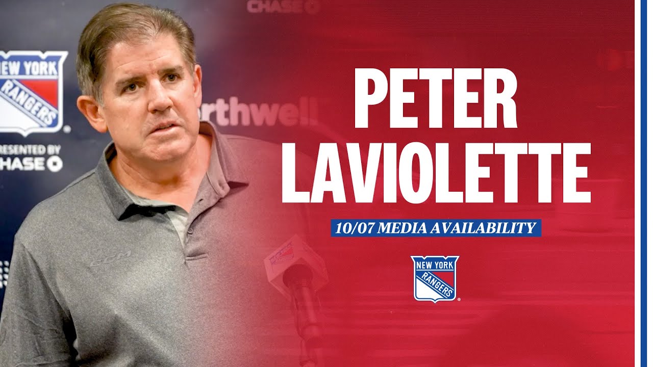 New York Rangers: Peter Laviolette Media Availability | October 7, 2023 ...
