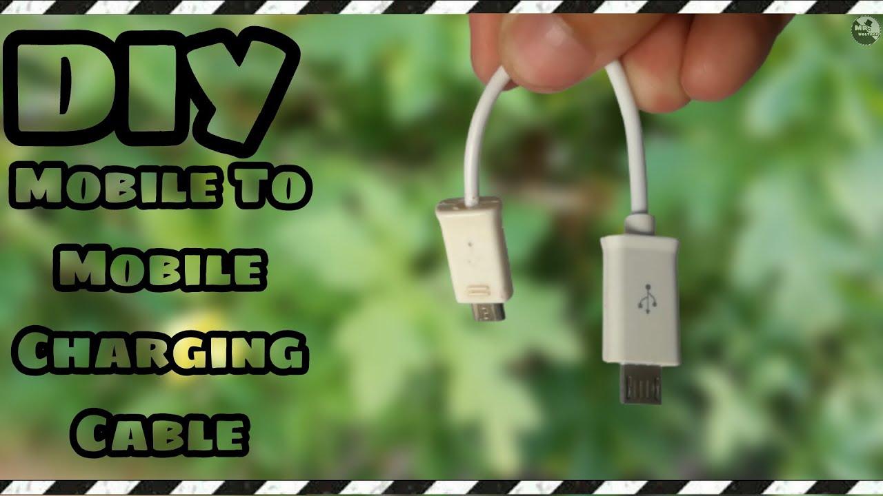 How To Make Smartphone to Smartphone Charging Cable - YouTube