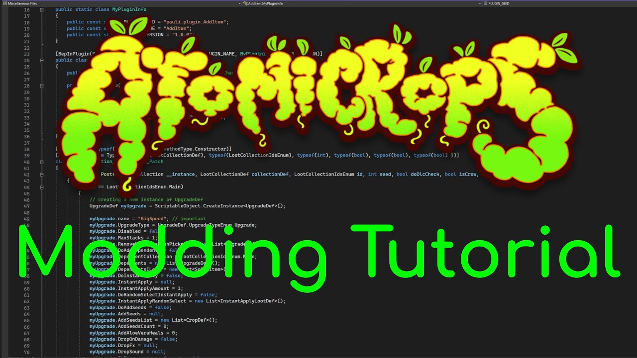 Atomicrops Modding Tutorial - Download and Create Atomicrops Mods - YouTube