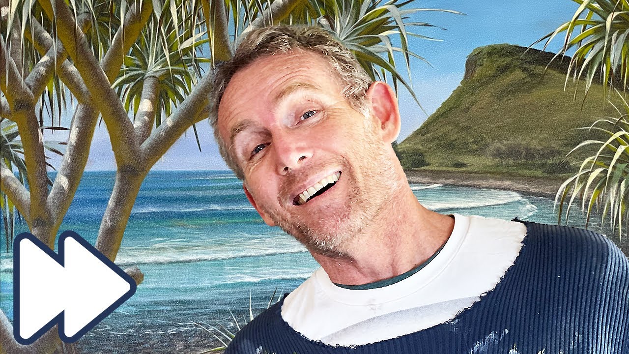 Timelapse - Painting an Iconic Beachscape | in studio with Mark Waller - YouTube