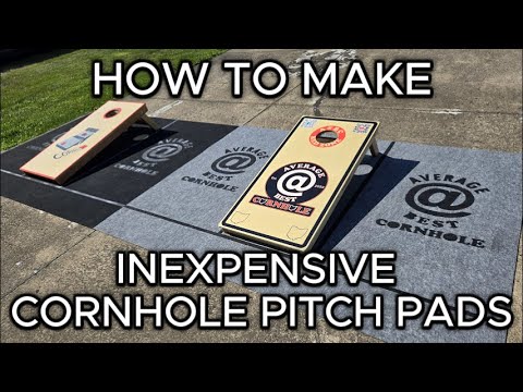 How to Make Cornhole Board Pitch Pads and Launch Pads - YouTube