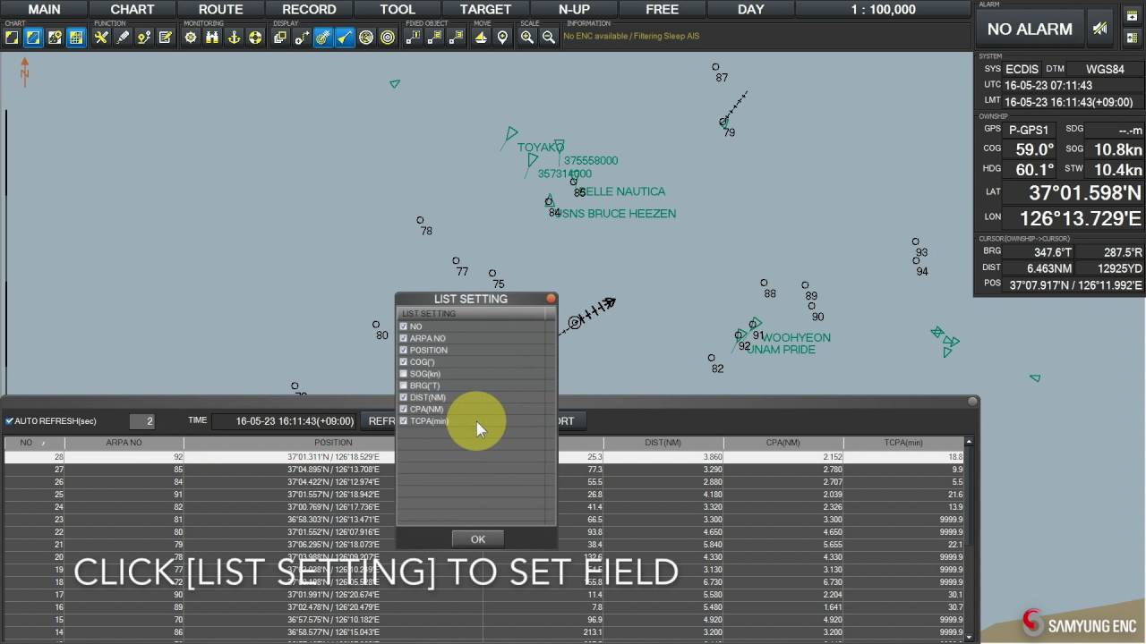 ECDIS Training Course 7-2. Target List - YouTube