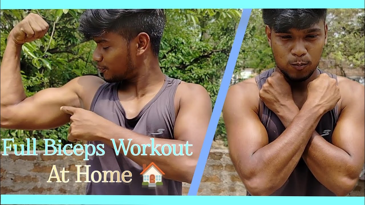 Full biceps workout at home // Fitness Krish - YouTube