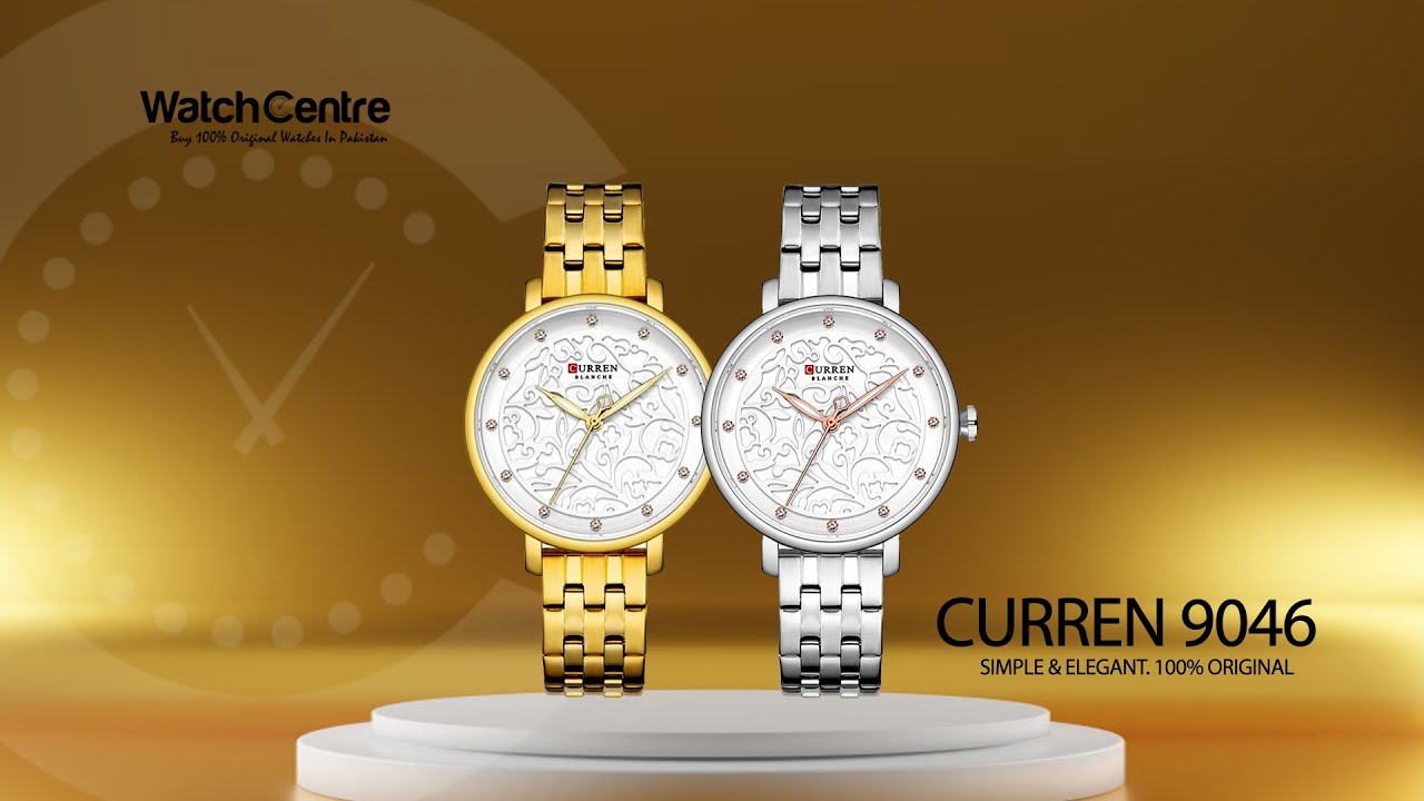 Curren 9046 Ladies Simple Analog Gift Watch Review Golden & Silver ...
