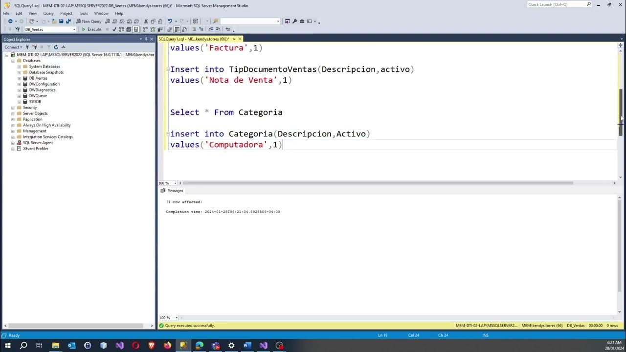 7 ASP NET CORE SQL SERVER SISTEMA VENTA INSERTAR REGISTROS TABLAS - YouTube