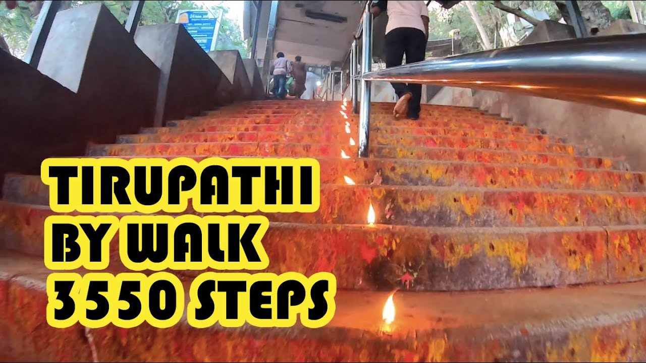 TIRUPATHI TO TIRUMALA BY WALK ALONE | 3550 steps | tirumala temple ...