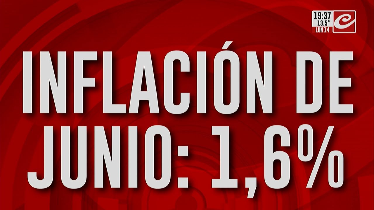 Inflación de Junio 1,6 - YouTube
