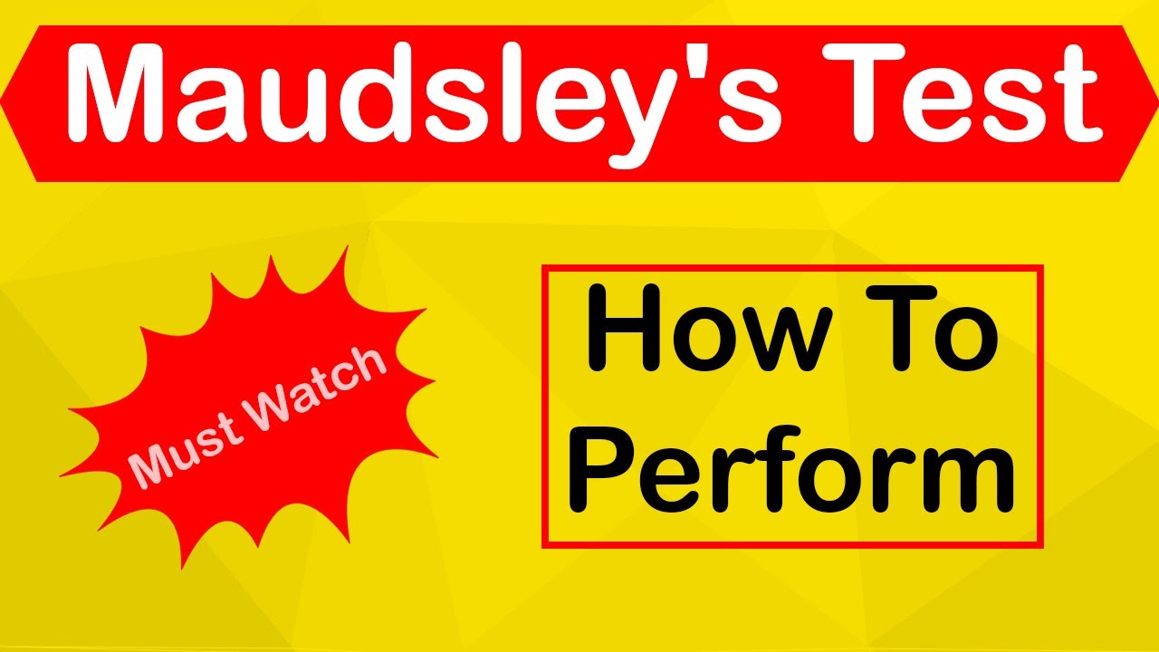 Maudsley's Test | Tennis Elbow | Lateral Epicondylitis - YouTube