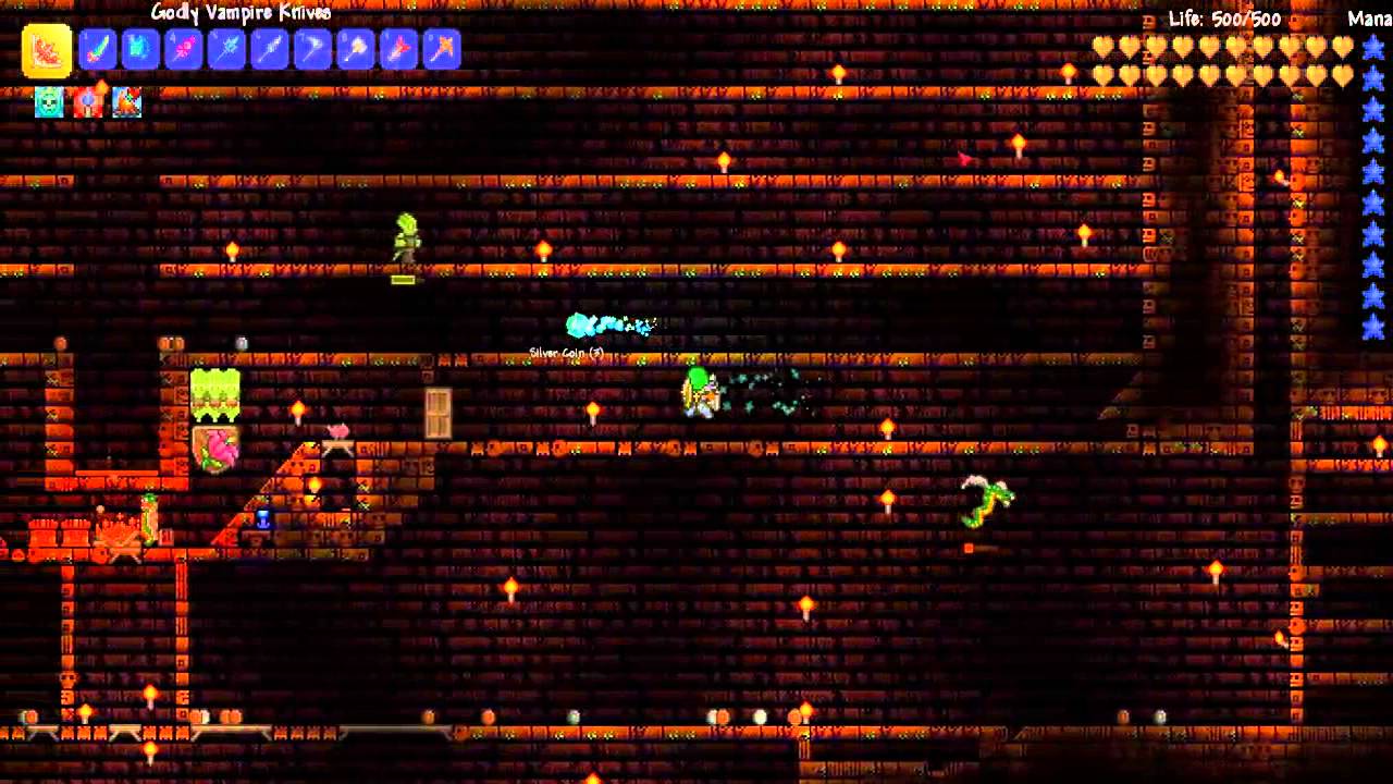 Terraira 1.2.4 - Lihzahrd Power Cell Farm - Also a money/coin farm ...