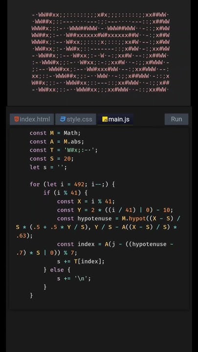 ASCII HEART 💗 | HTML CSS JAVASCRIPT - YouTube