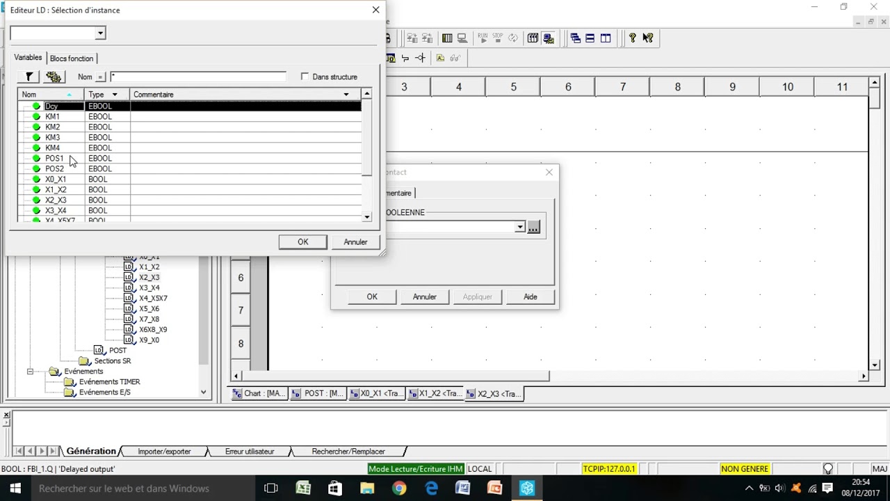 exemple d exercice grafcet simulation par unity pro - YouTube