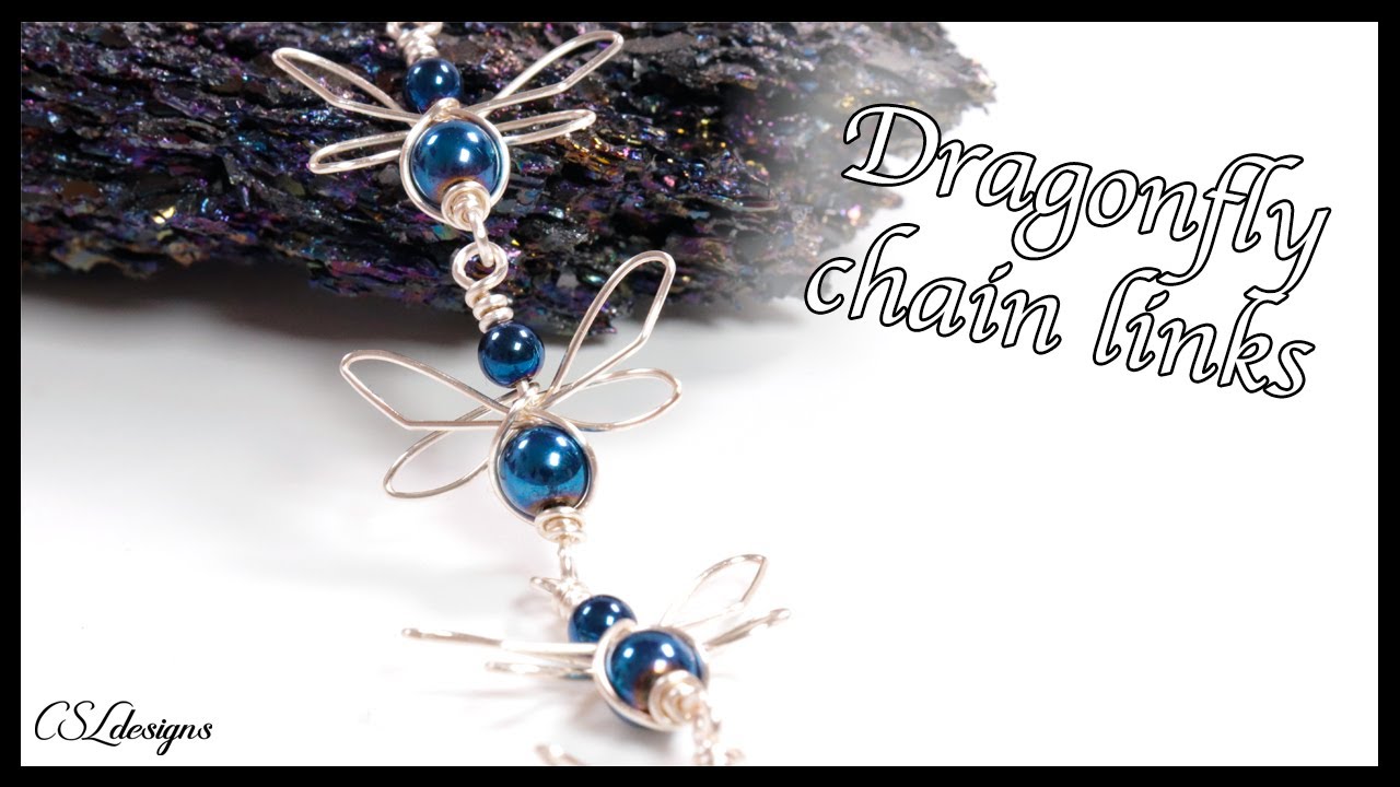 Dragonfly wirework chain links - YouTube