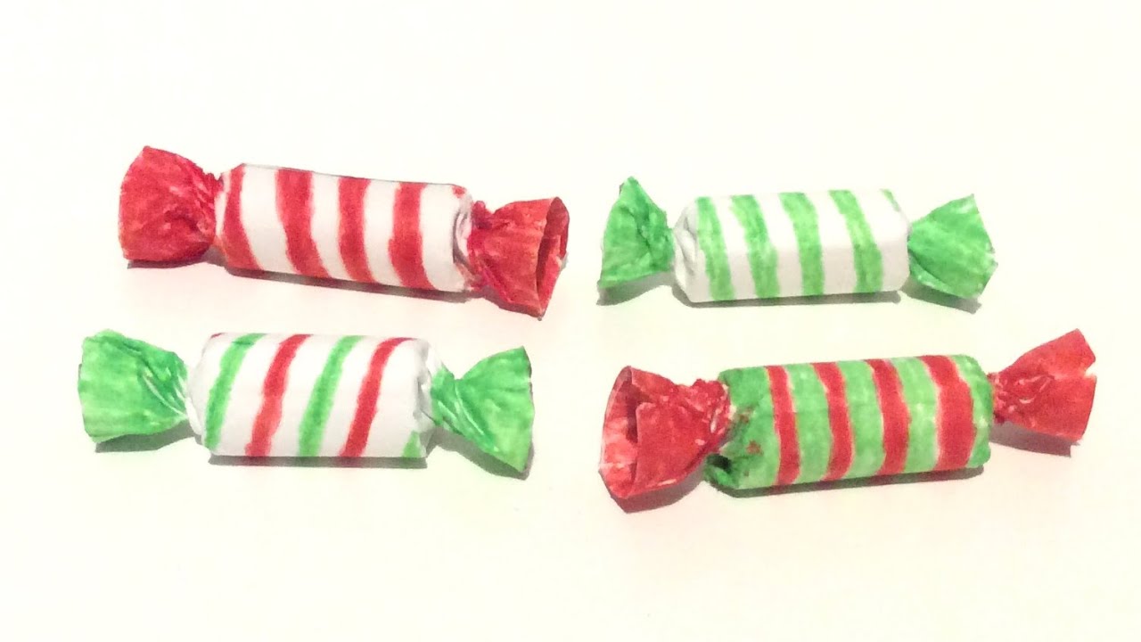 How to Make Paper Candy for Christmas - YouTube