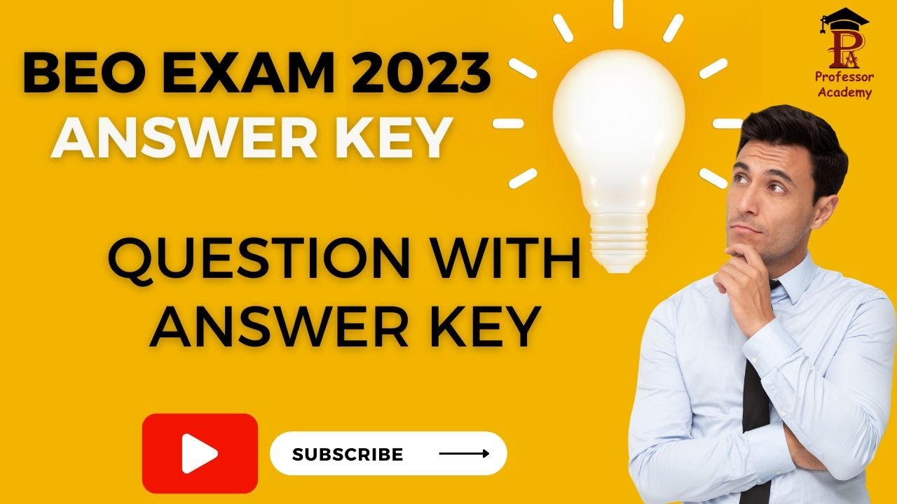 TRB BEO EXAM Answer Key By Professor Academy YouTube trb-beo-exam-answer-key-by-professor-academy-youtube